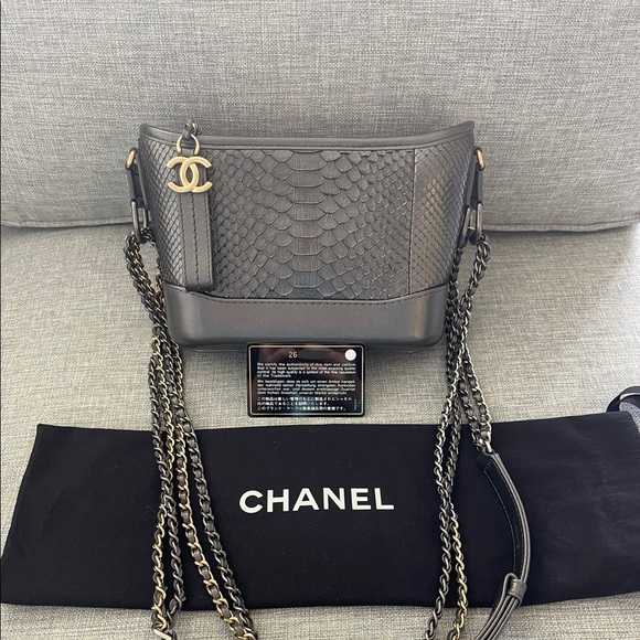 CHANEL | Bags | Rare Chanel Gabrielle Small Hobo Bag In Python | Poshmark